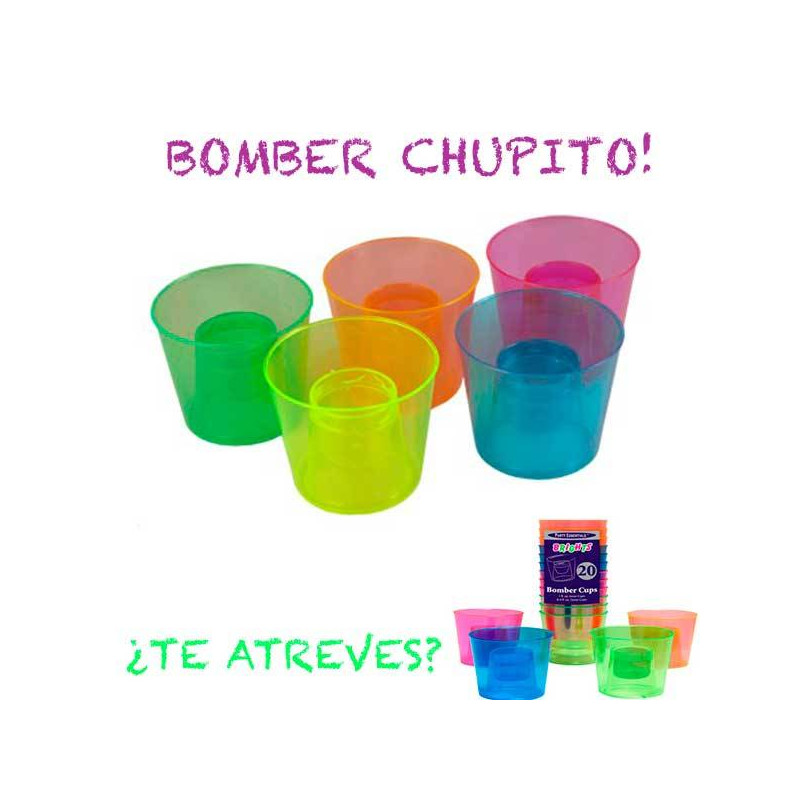 Vasos chupito Jager Bomb fluorescentes desde 0,30€